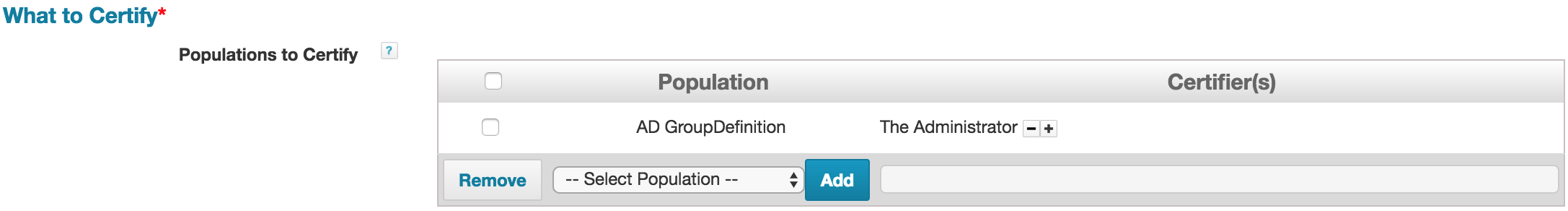 Individual Active Directory group certification - Compass