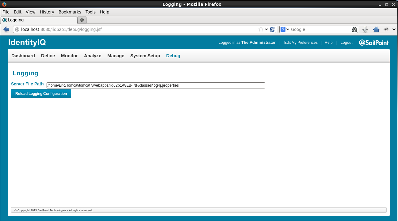 How to find Log4j.properties and IdentityIQ logs - Compass