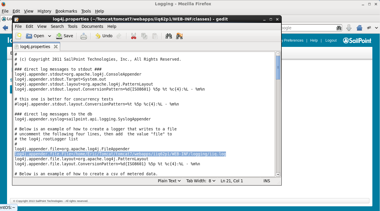 How to find Log4j.properties and IdentityIQ logs - Compass