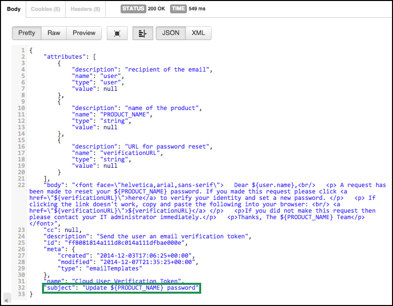 API to Configure Email Templates - Compass