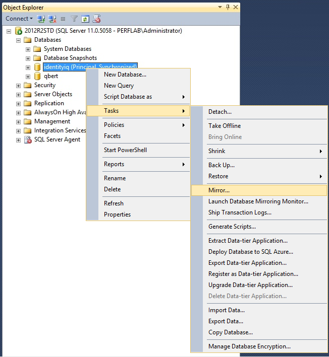 Configuring IdentityIQ for use with SQL Server mirroring - Compass