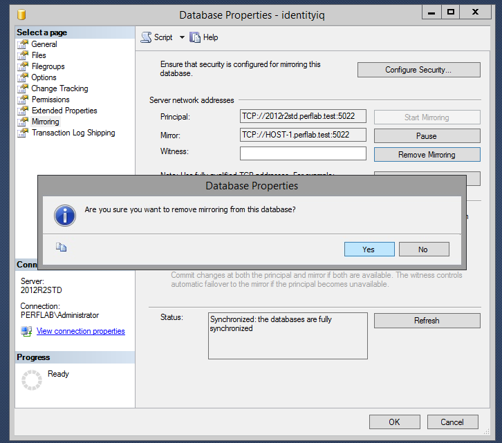 Configuring IdentityIQ for use with SQL Server mirroring - Compass